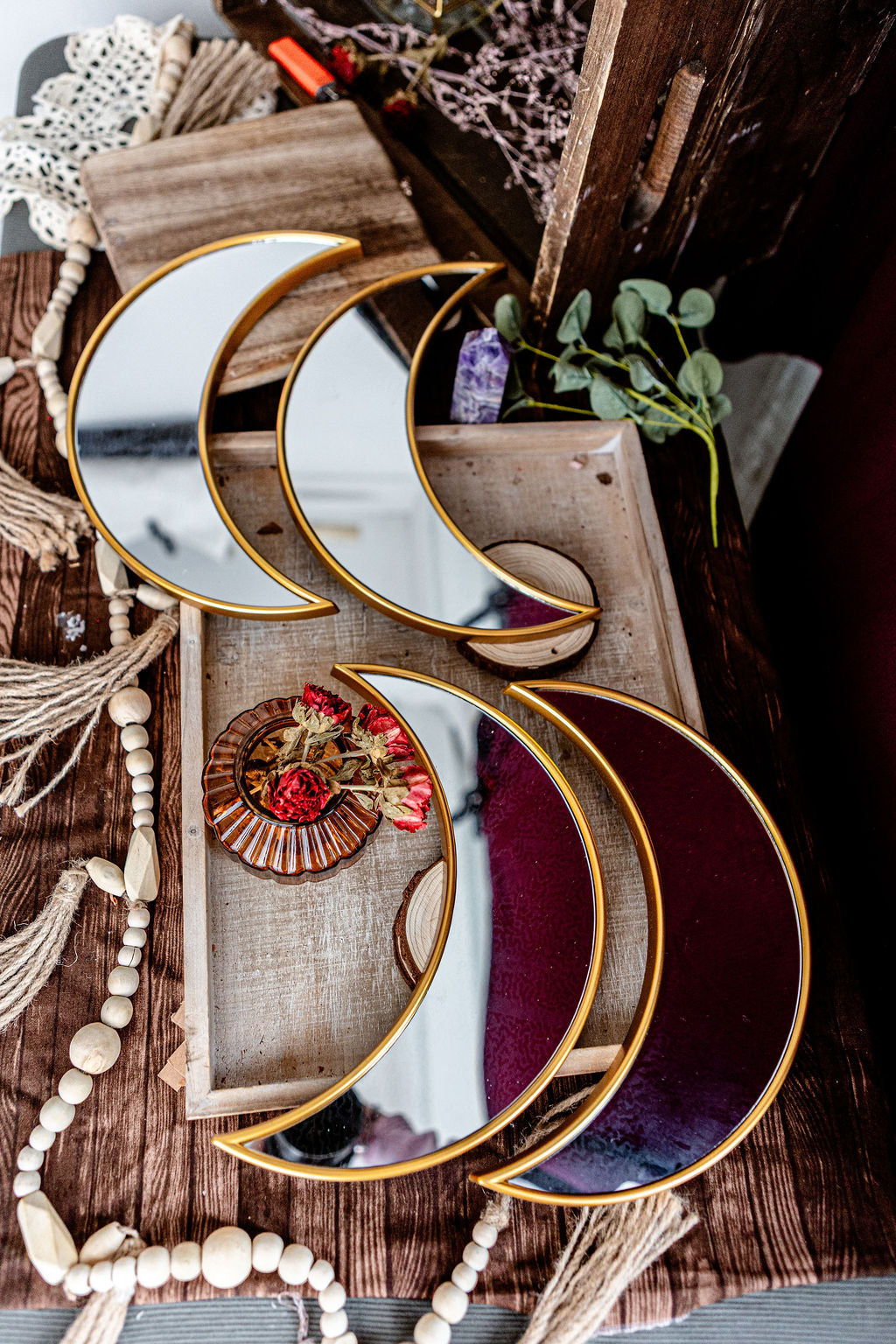 Moon Phase Mirror Set