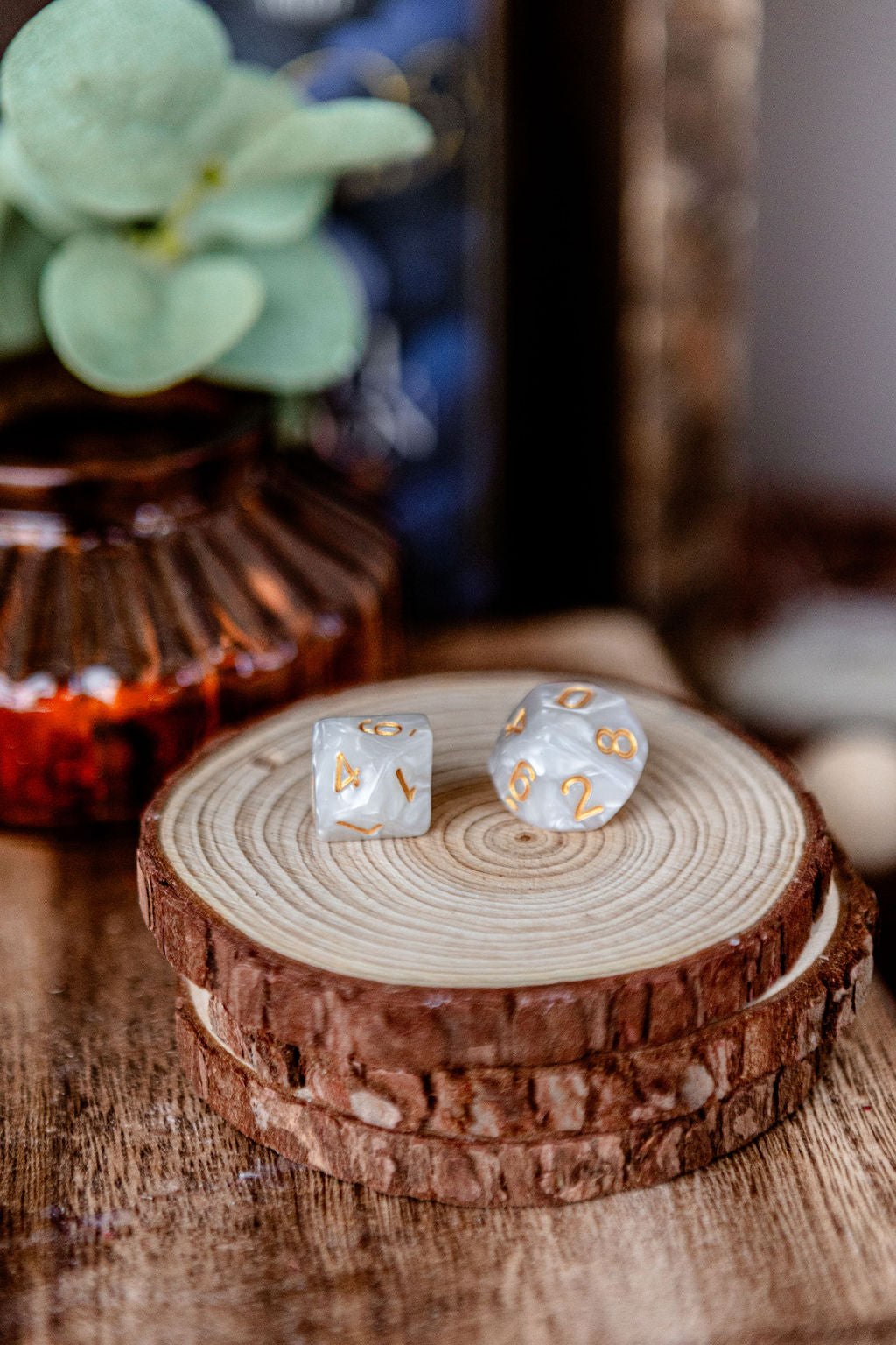 Set of Two Divination Dice (white)